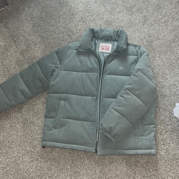 Jackets & Coats | Light Blue Levi Puffer Coat | Poshmark